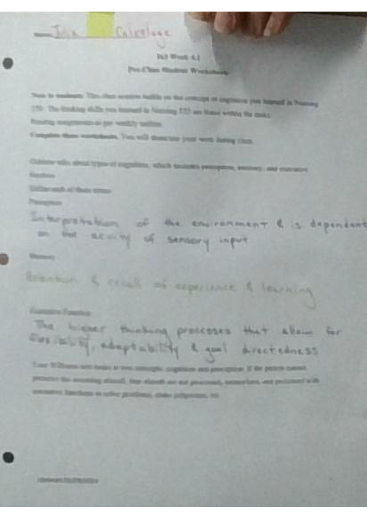 NUR 163 PCA Week 4 - Pre-Class Assignment Notes - Studocu