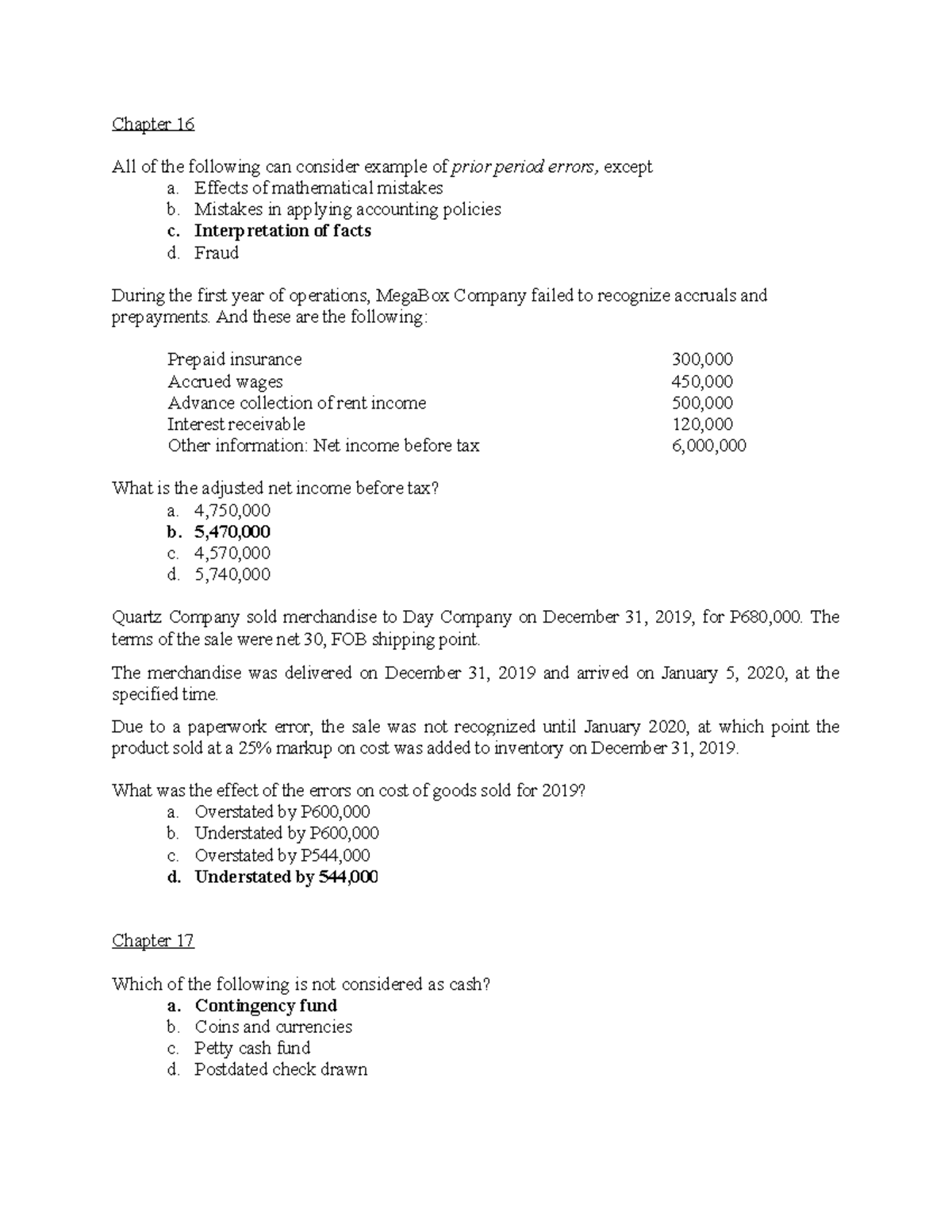 Intermediate Accounting 3: Chapters 16-20 Study Guide (Valix) - Studocu