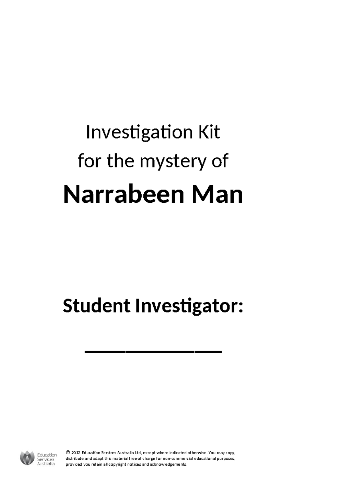 Narrabeen Man Investigation Kit - Essay Notes (HIST101) - Studocu