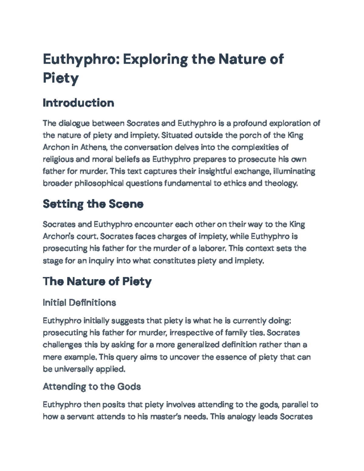 Euthyphro's Dilemma: Analyzing Piety and Impiety in Philosophy ...