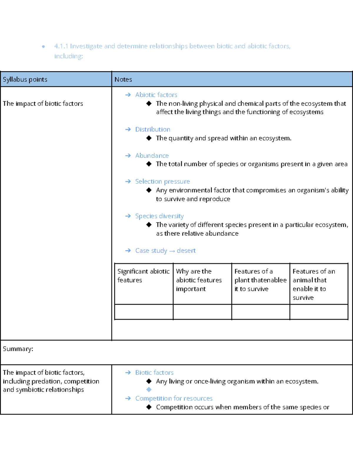 Biotic and Abiotic Factors in Ecosystems: A Case Study - Studocu