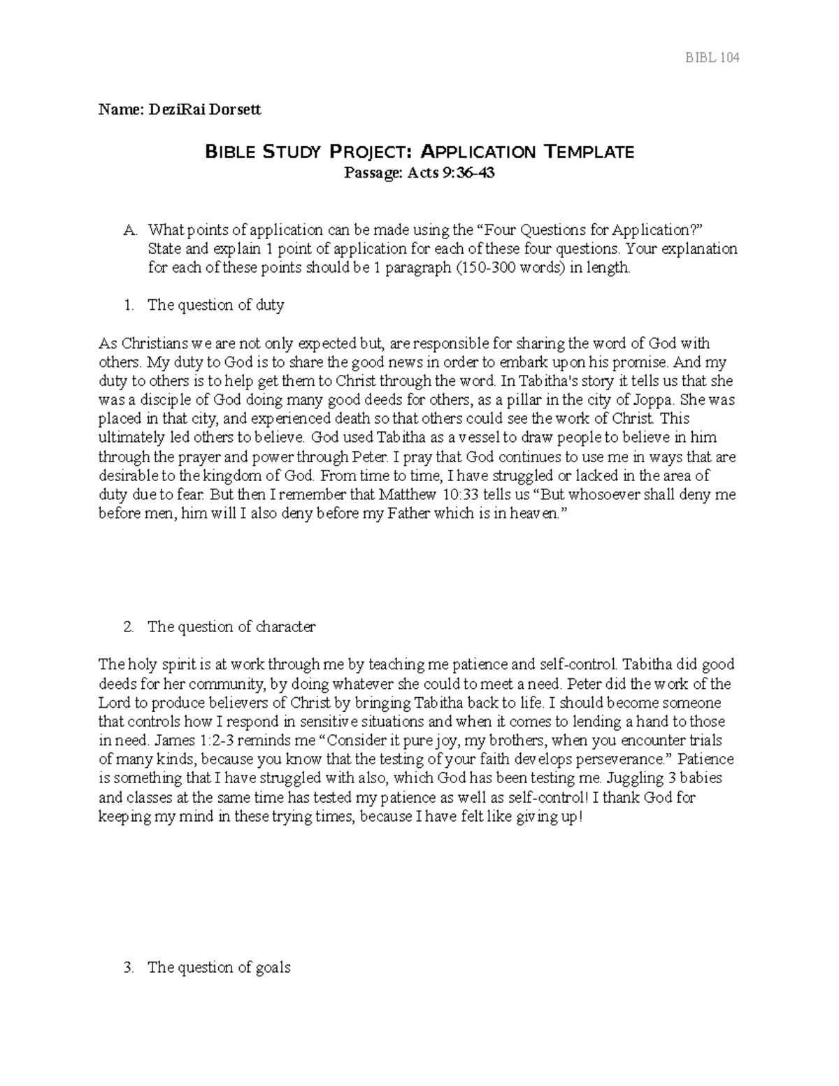 Bible Study Project - Application Assignment on Acts 19:11-22 - Studocu