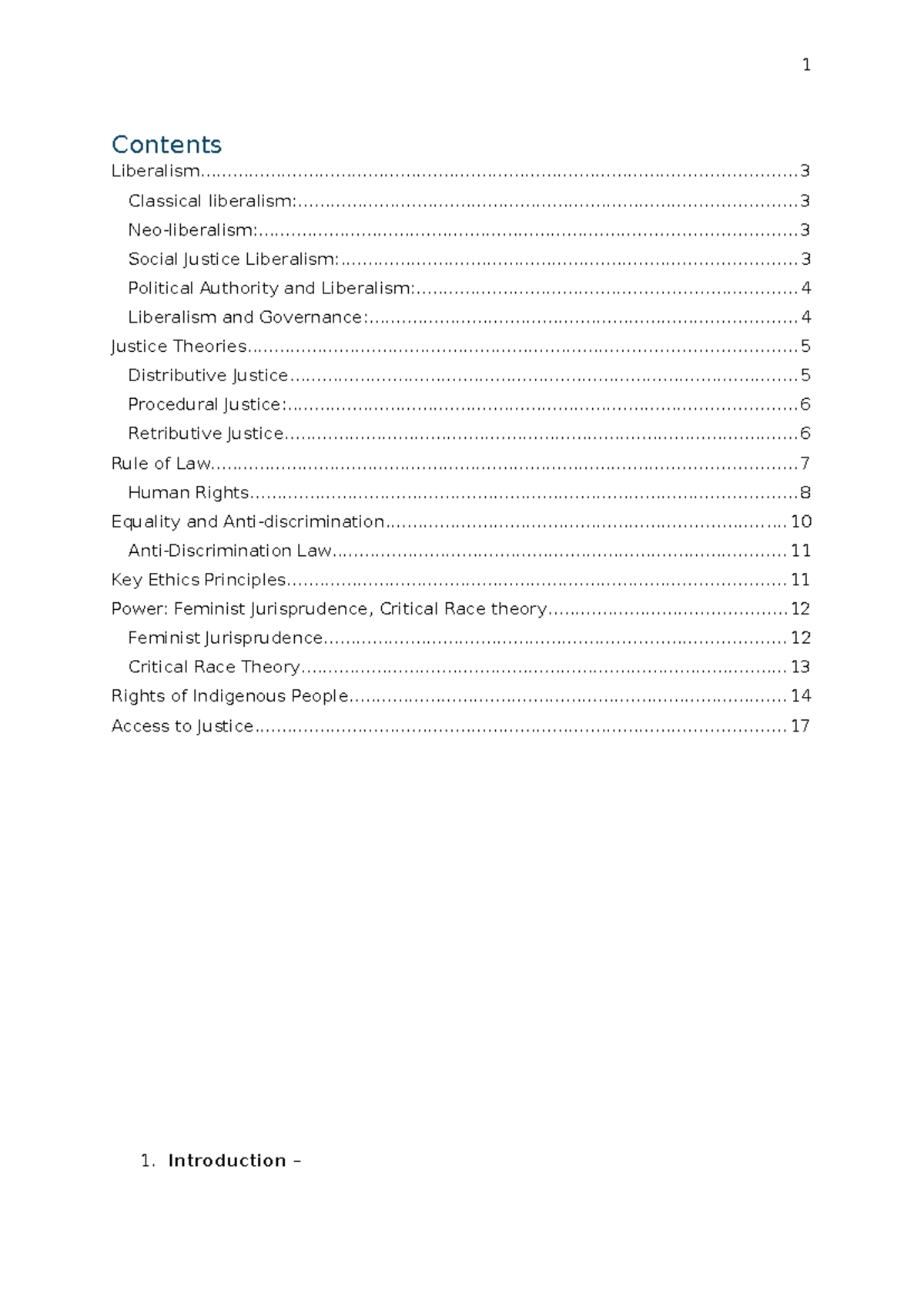 LLB104 Final Exam Notes on Liberalism and Justice Theories - Studocu