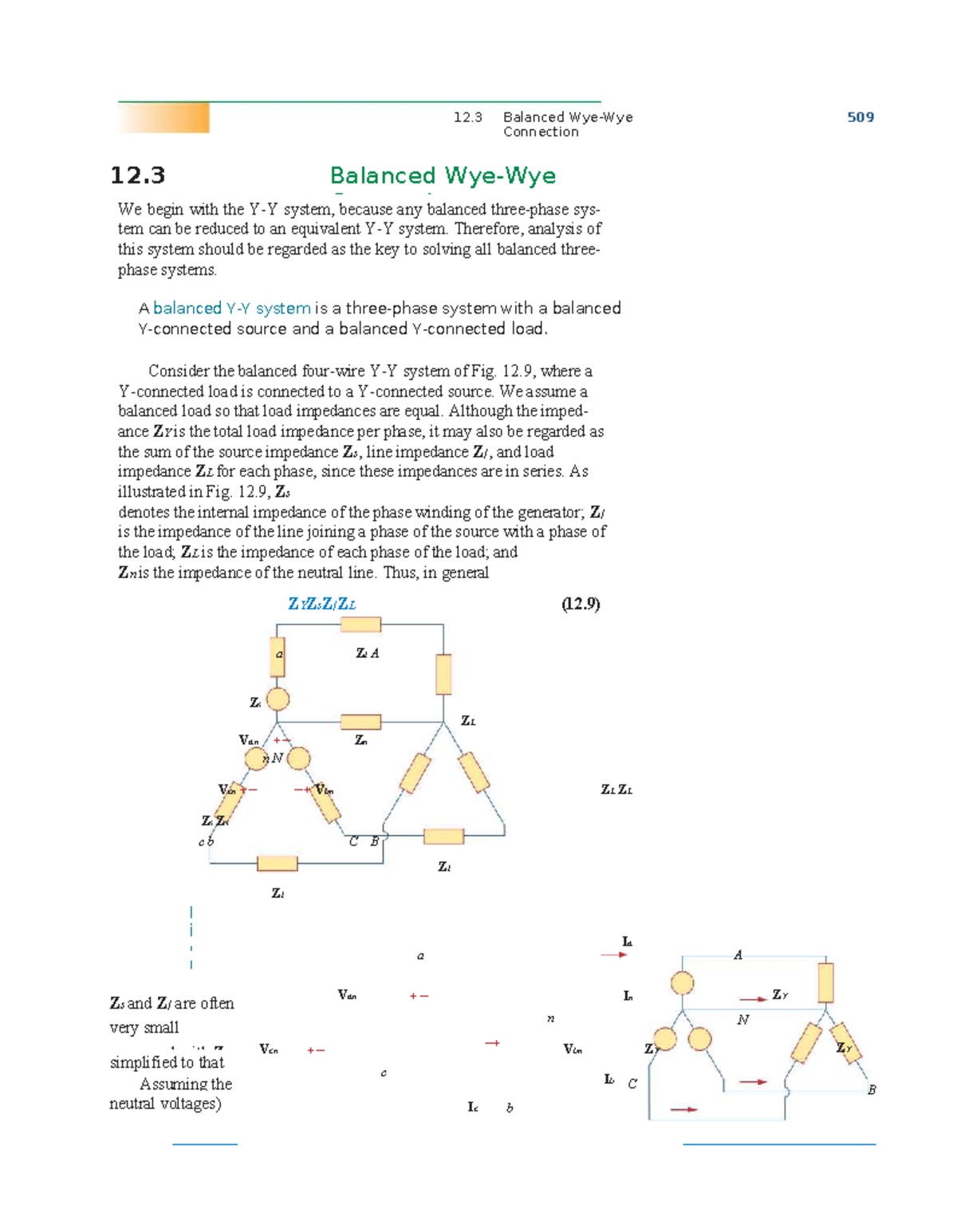 Lecture Notes: 12.3 Balanced Connection in Three-Phase Systems - Studocu