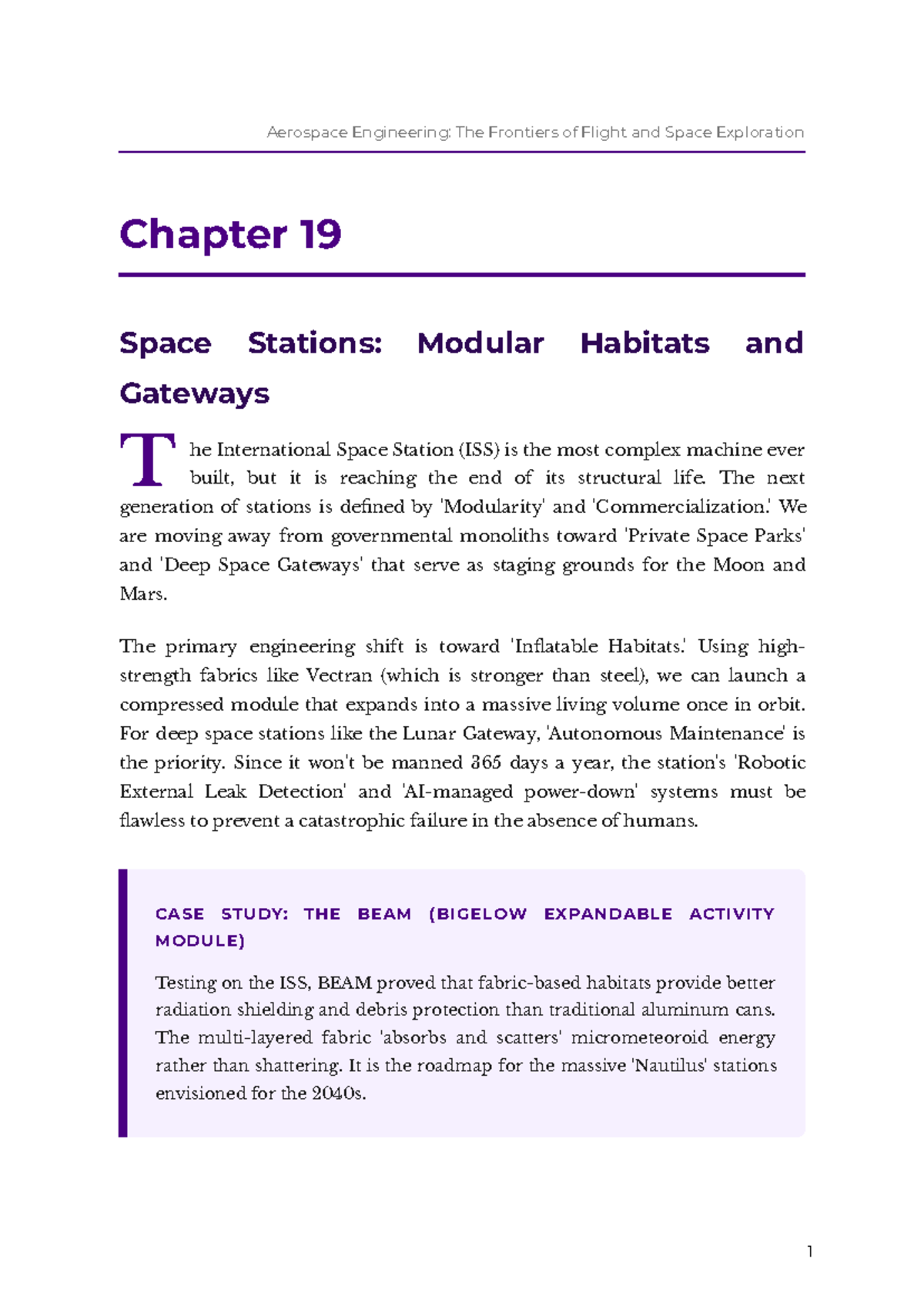 Aerospace Engineering: Ch 19 Space Stations & Modular Habitats - Studocu