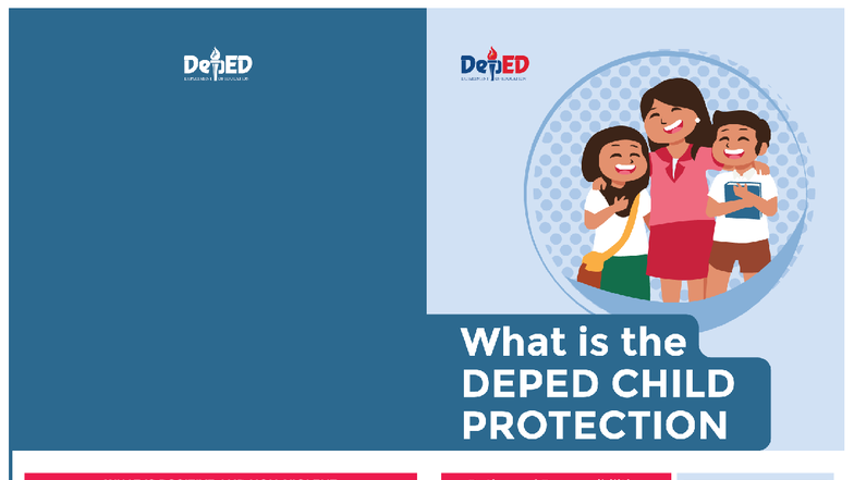 DepED Child Protection Policy: Duties & Responsibilities Overview - Studocu