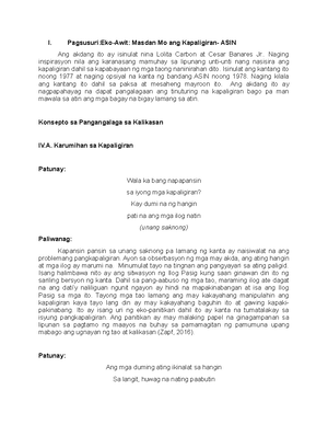 Suri - its a suri tungkol sa kalikasan batay sa kanta - PAGSUSURI ...