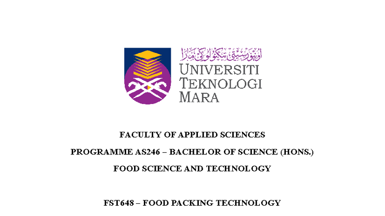 FST648 Practical 3: Impact of Packaging on Crackers' Moisture & Texture ...