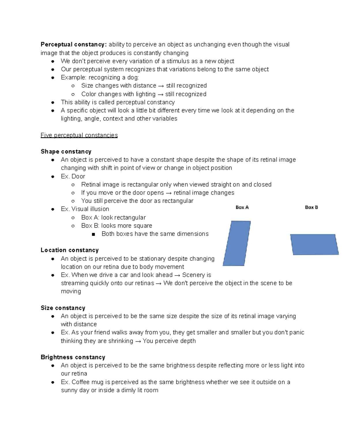 Perceptual Constancy: Understanding Object Recognition in Visual ...