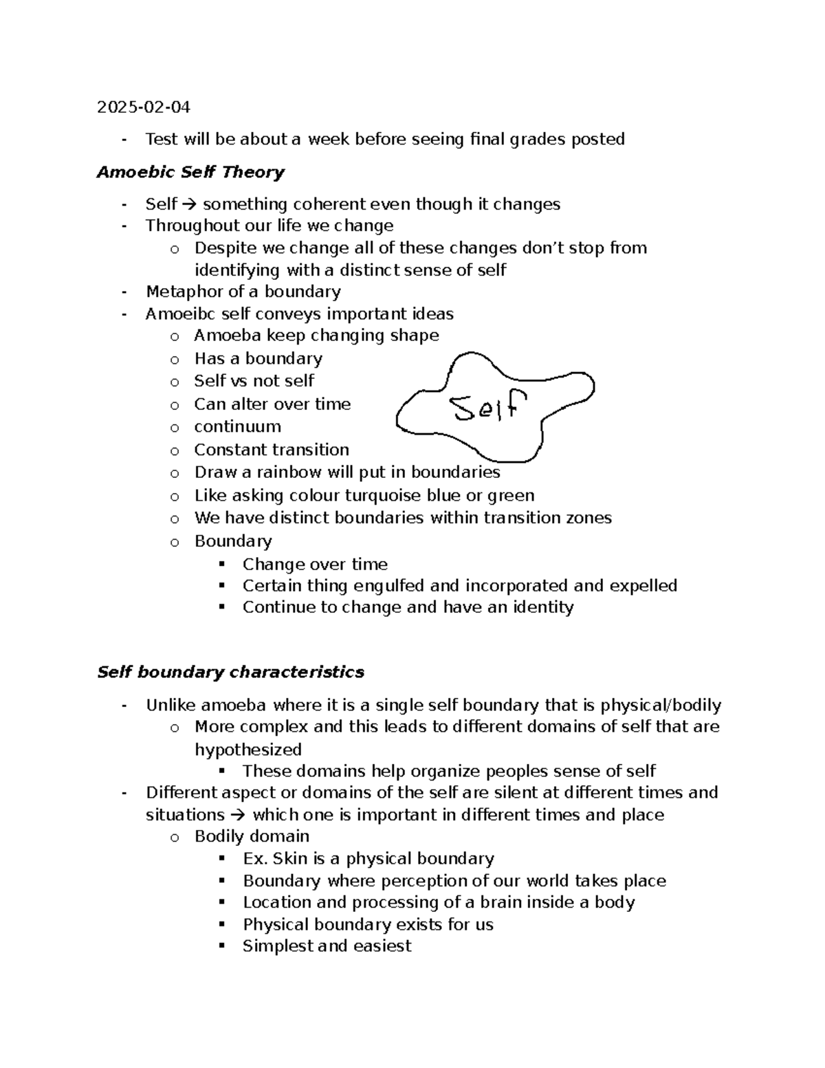 Test 2 Notes: Exploring the Amoebic Self Theory and Trust Dynamics ...
