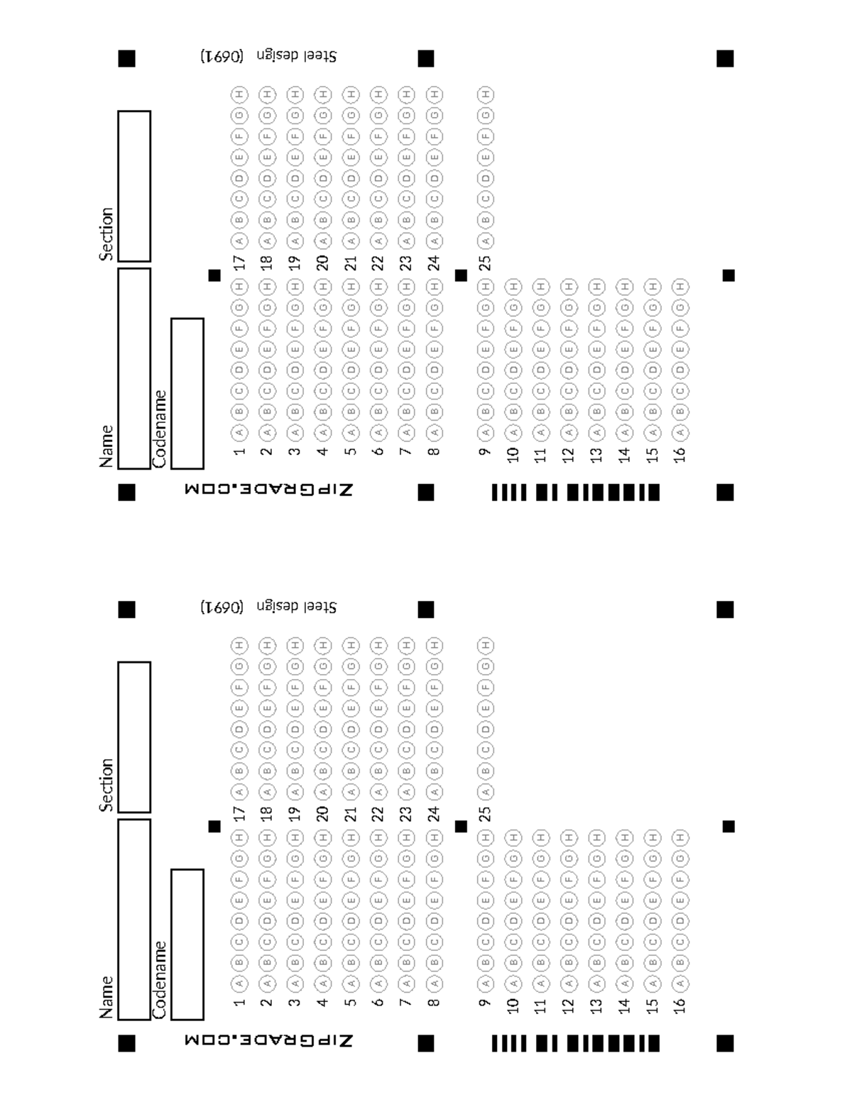 Answer-sheet-steel - sdfg - Name Section Codename (0691) Steel design ...