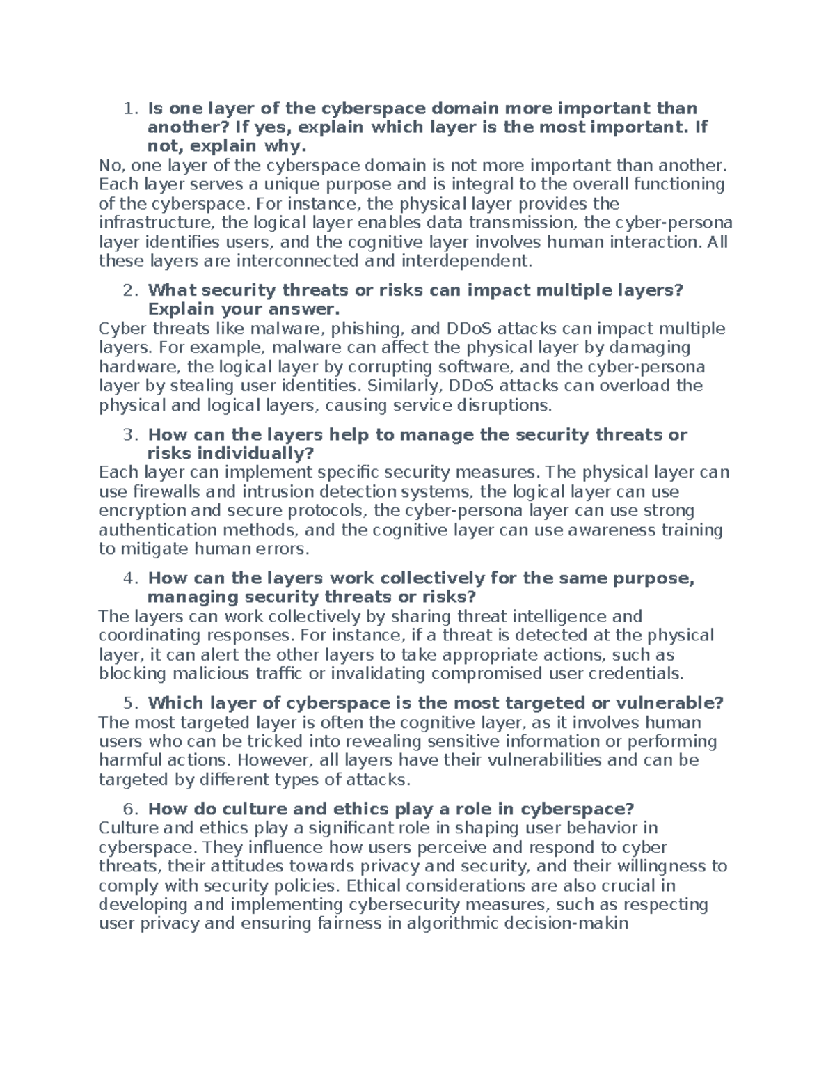 Understanding the Interconnected Layers of Cyberspace: Importance ...