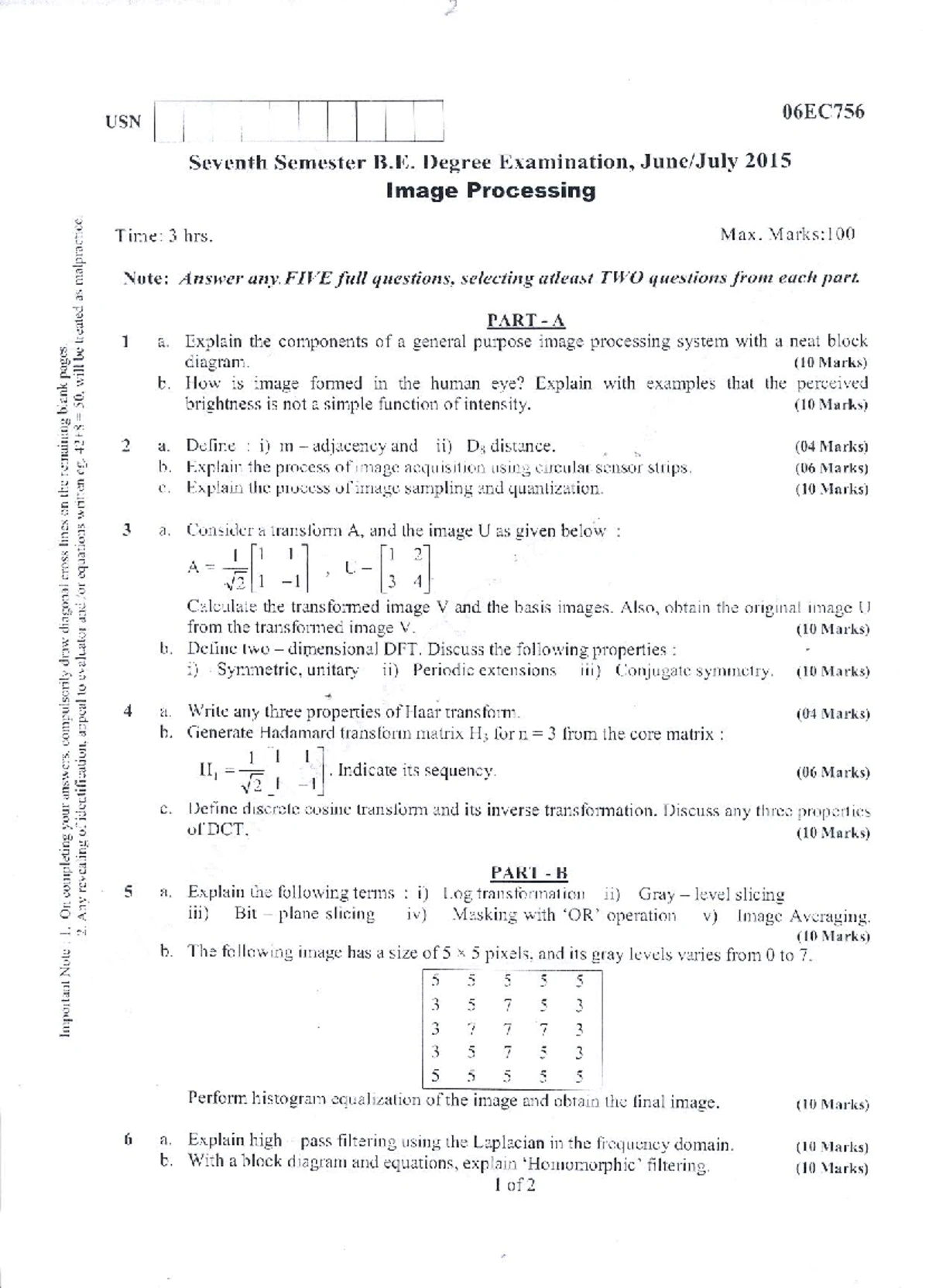 DIP Old Question Papers - Digital Image Processing - Studocu
