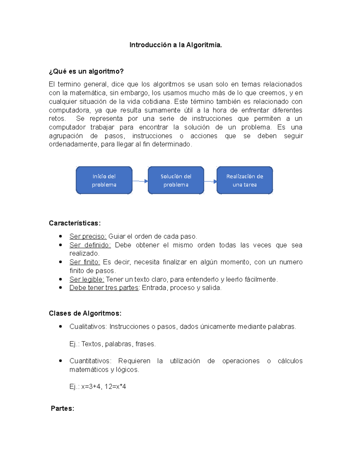 Introducción a la Algoritmia - ¿Qué es un algoritmo? El termino general ...
