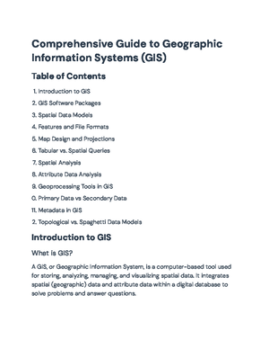 Overview of GPS and GIS Technologies (ENG101) - Comprehensive Overview ...