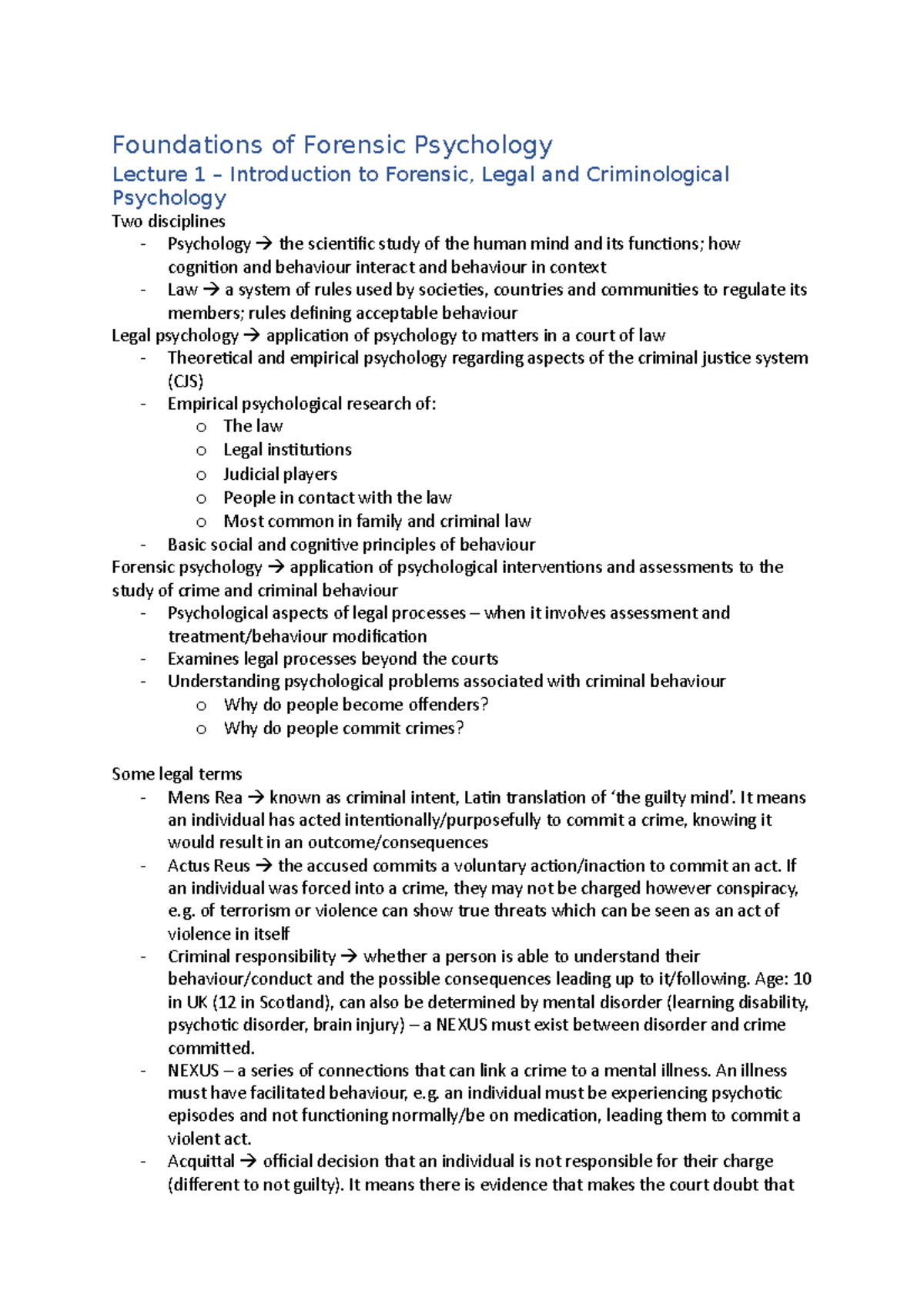 Lecture 1 - Introduction, key concepts - Foundations of Forensic ...