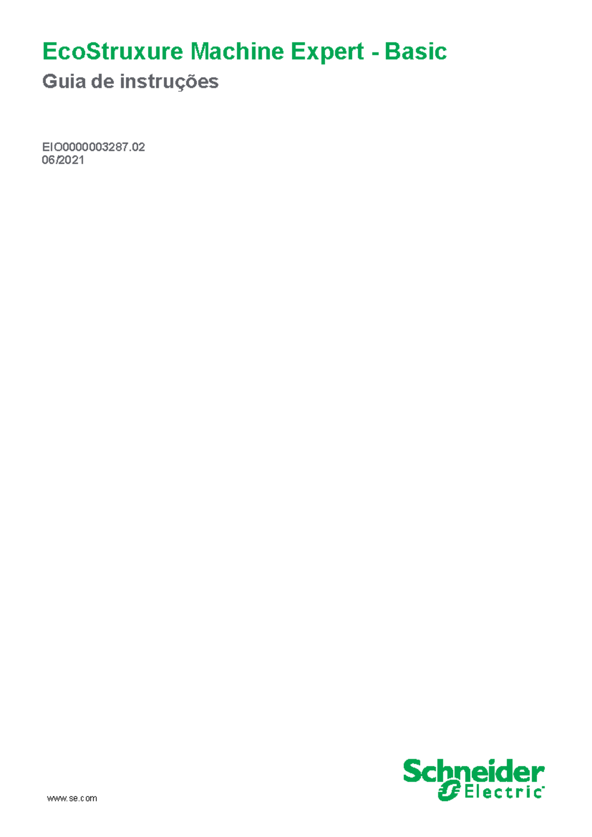 Guia Básico do EcoStruxure Machine Expert - EIO0000003287 - Studocu