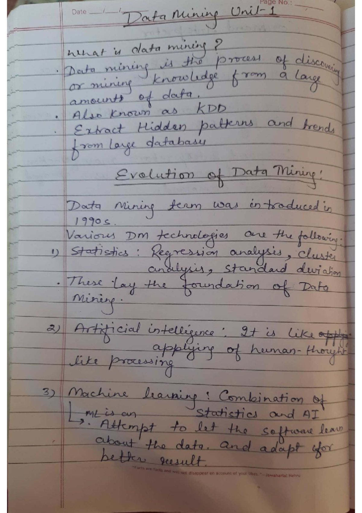 Unit 1 - Introduction to Data Mining Concepts and Applications - Studocu