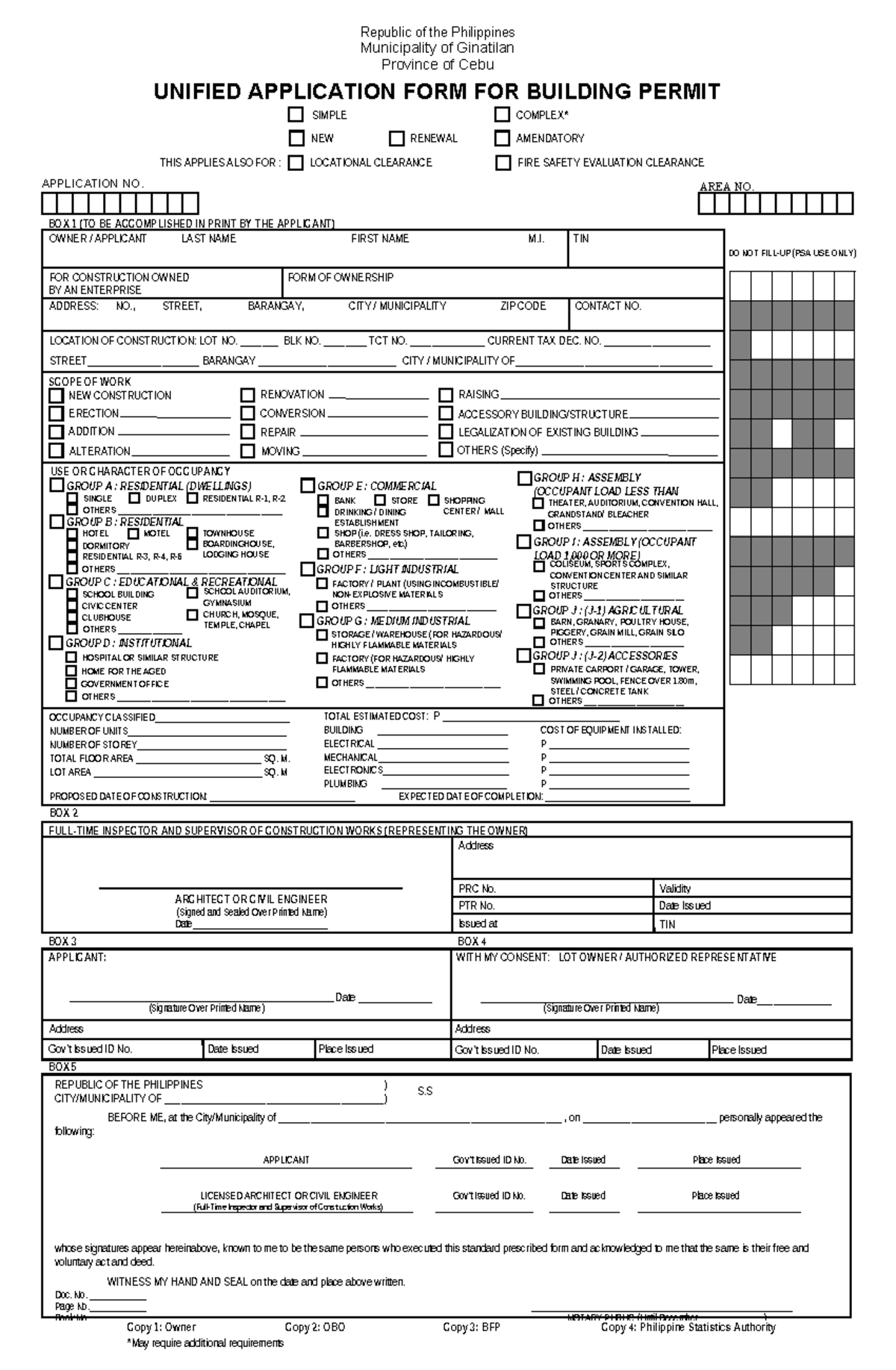 1 Unified App Bldg Permit DPWH - Republic of the Philippines ...