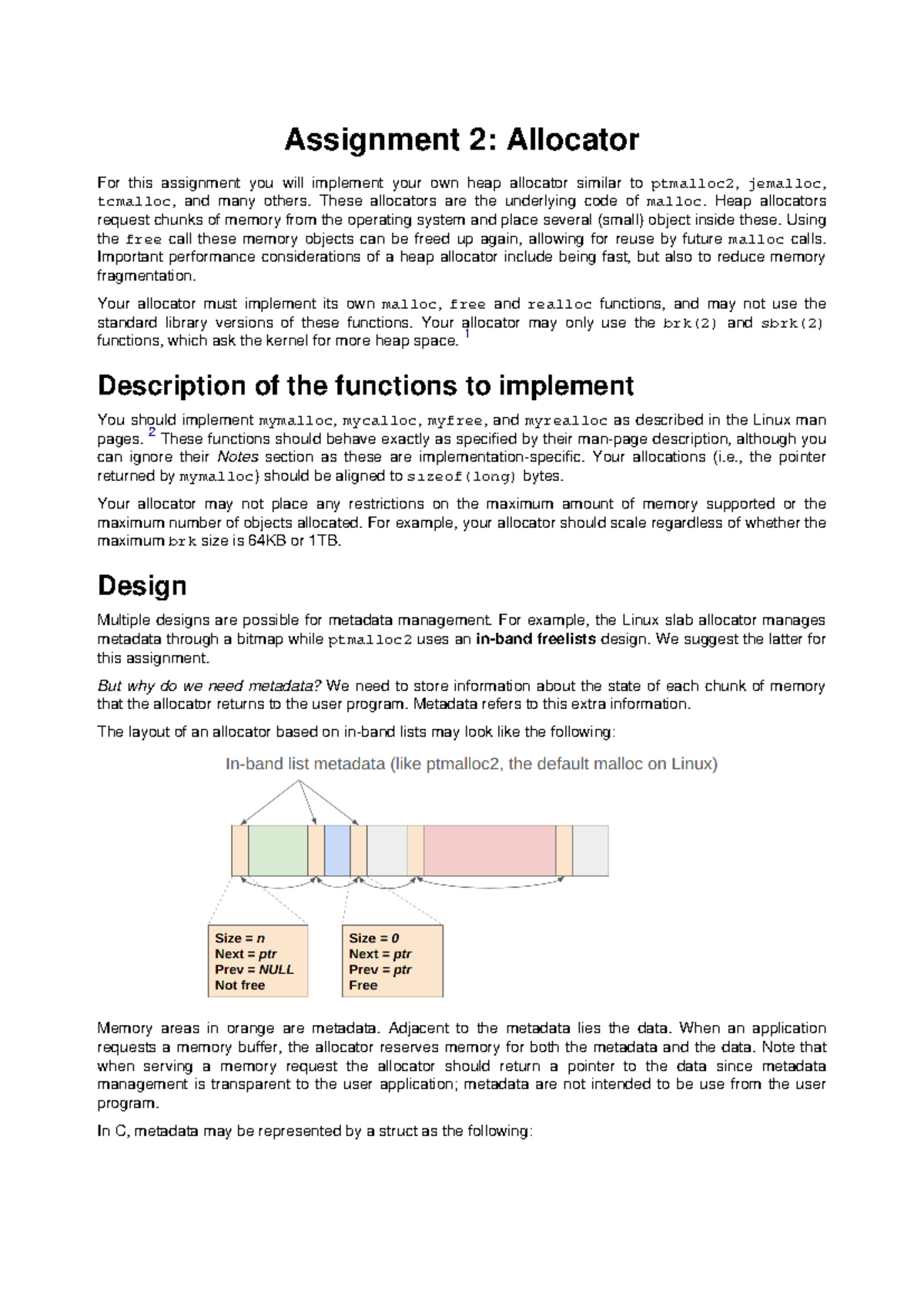 Allocator Implementation for CS50: Custom Heap Allocation Assignment ...