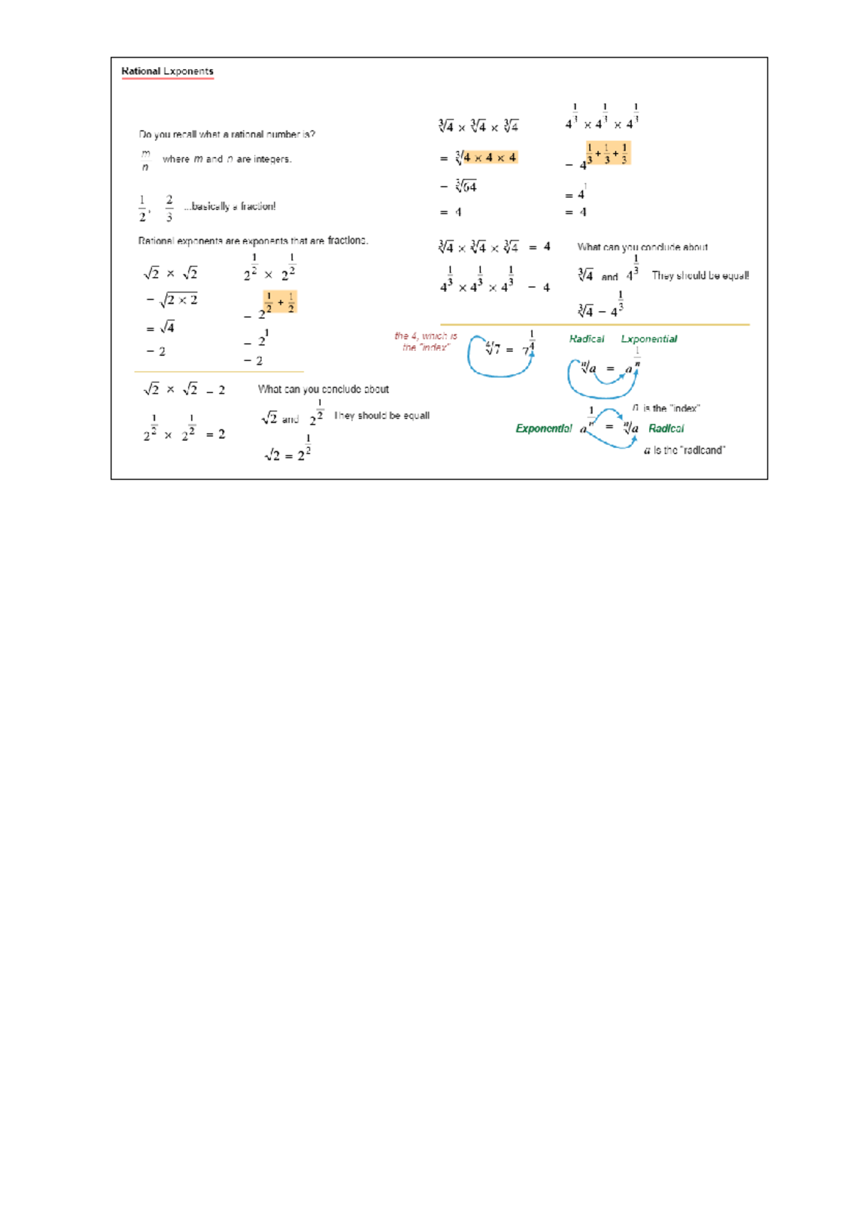 Rational Exponents: Key Concepts & Strategies for Success (Course Code ...