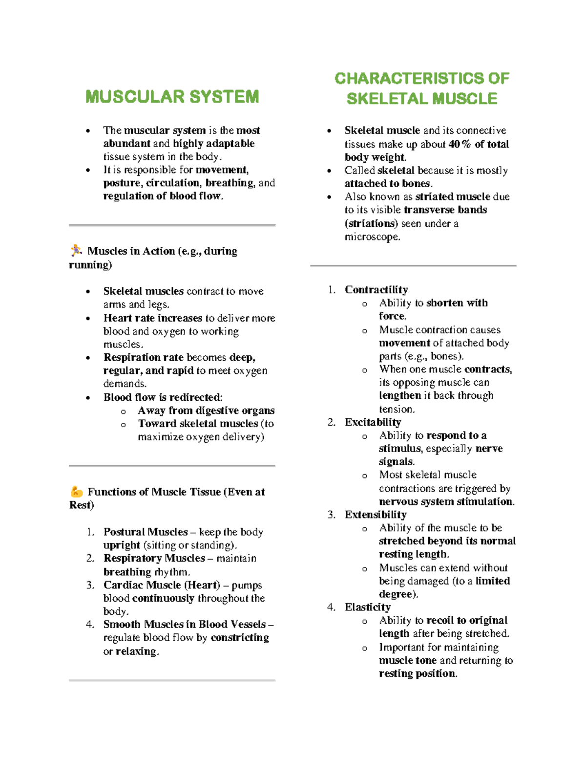 Characteristics of Skeletal Muscle: Muscular System Overview (BIO101 ...