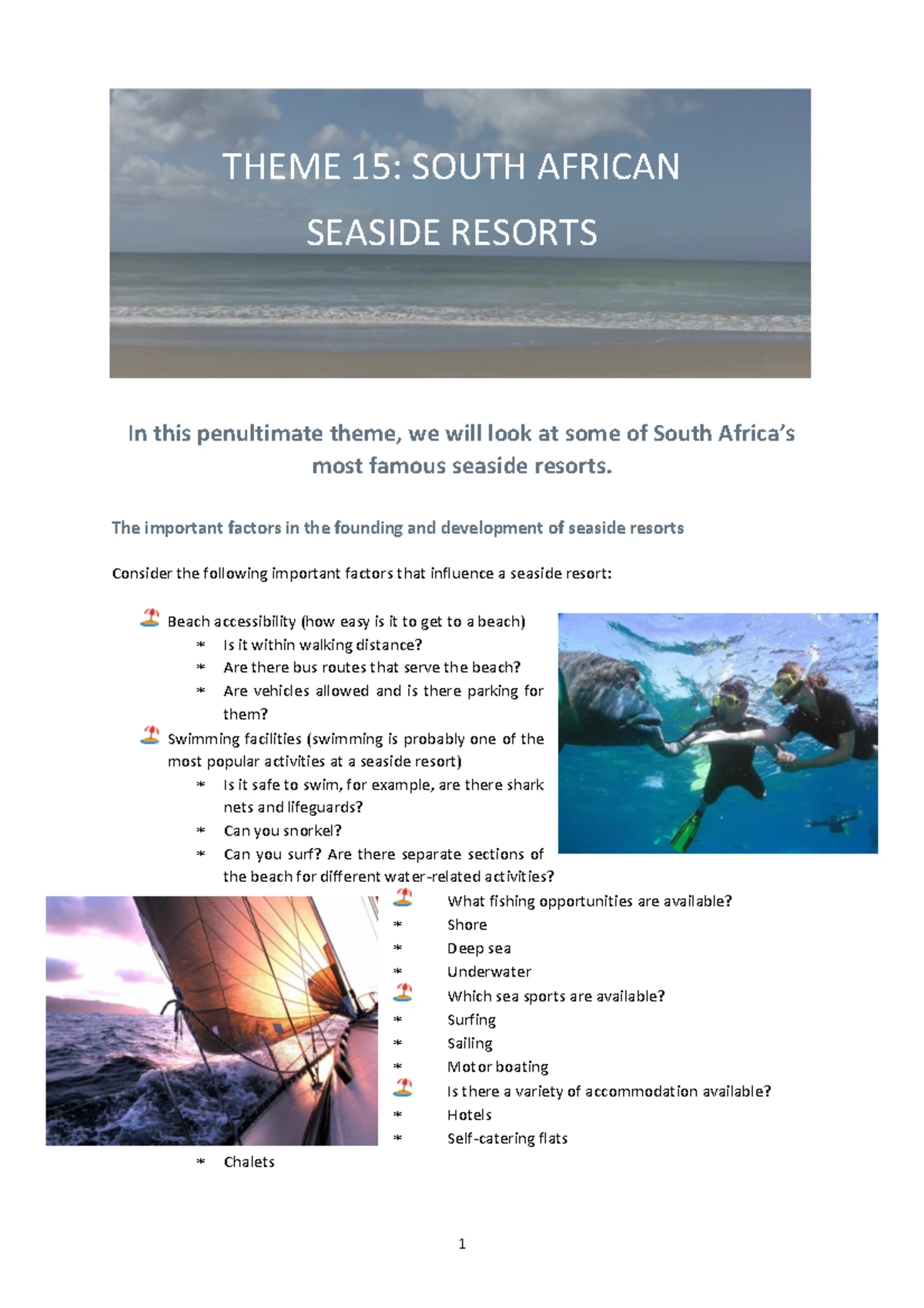 EFK 110: Five Types of Tourism - Overview and Insights - Studocu