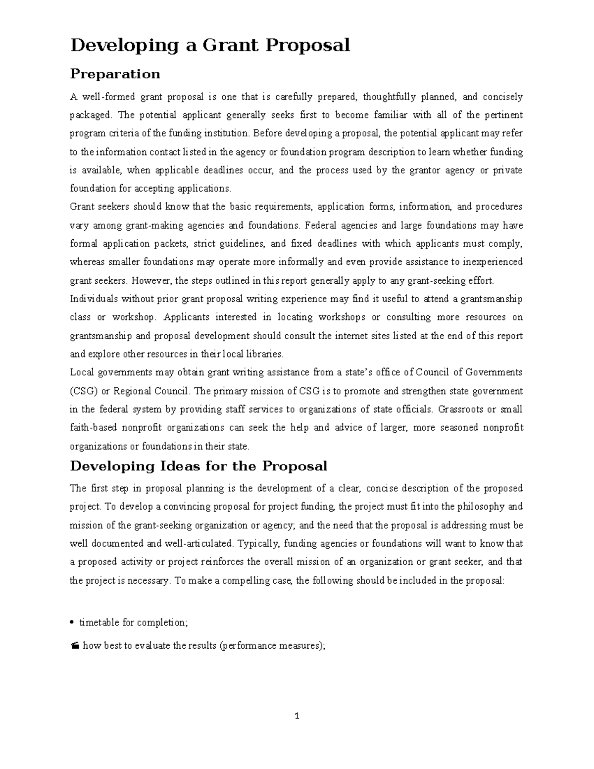 How to Develop a Grant Proposal: A Comprehensive Guide - Studocu