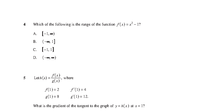 MATH 250 Study Notes: Function Ranges and Graph Analysis - Studocu