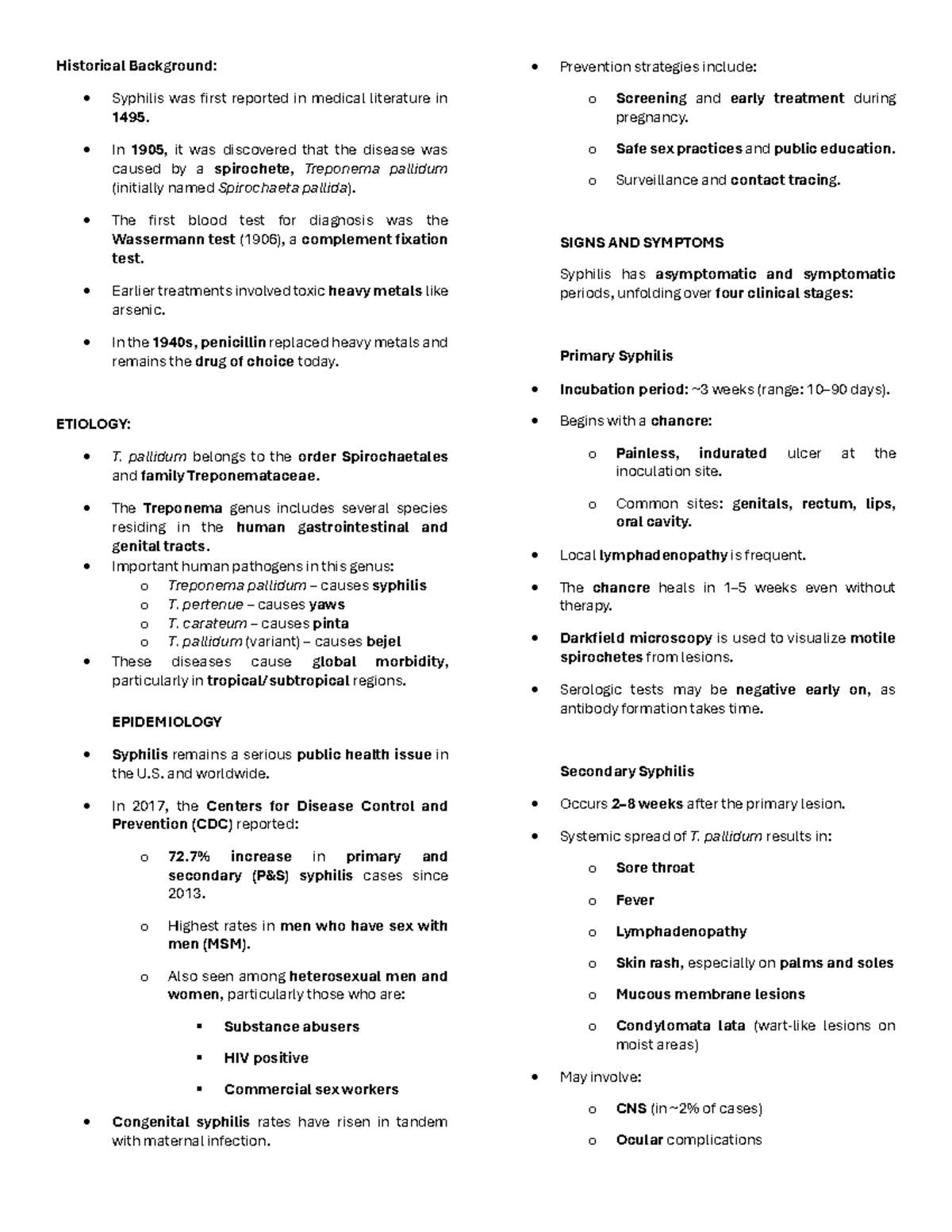 Syphilis Overview: Historical Background, Symptoms, and Treatment ...