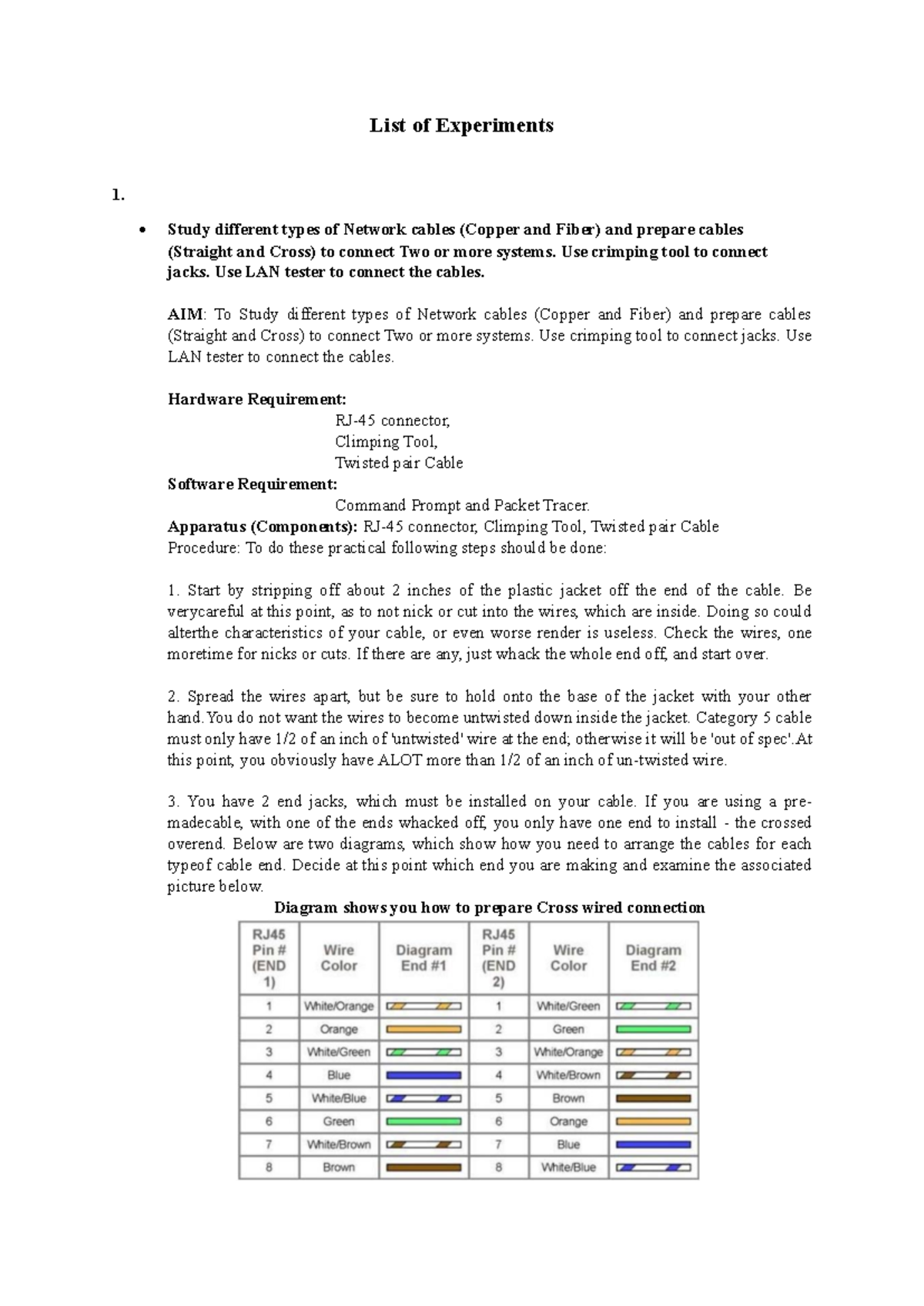 CN Lab Manual R20 - Practical Experiments in Computer Networks - Studocu