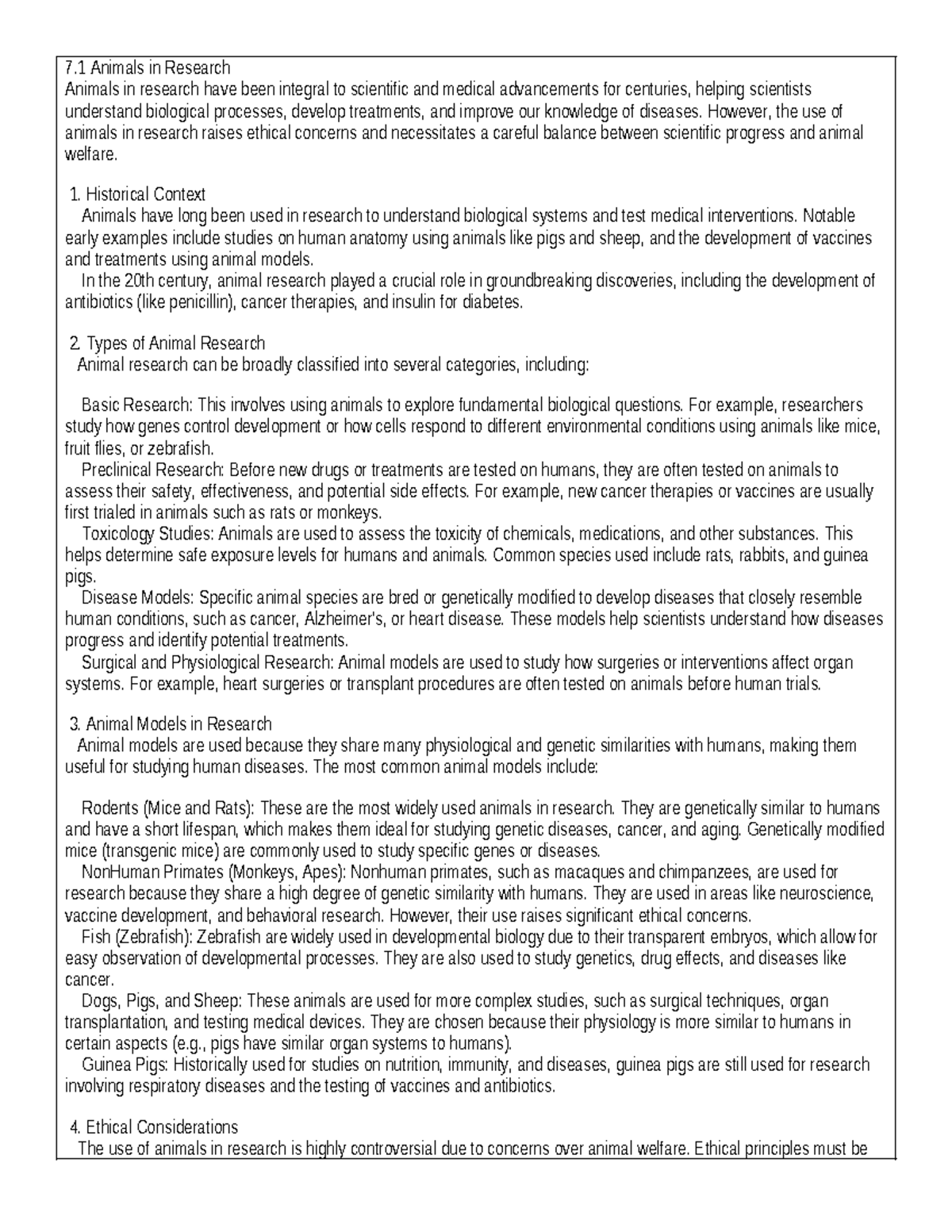 Chapter 7 Animal Biotechnology - 7 Animals in Research Animals in ...