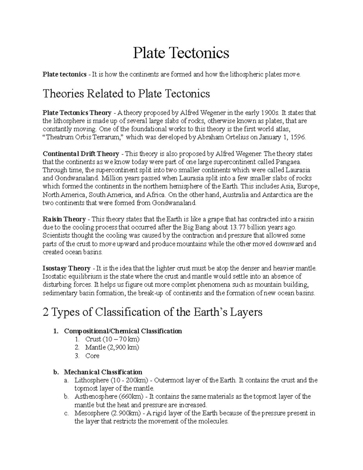 Grade 10 Science Summary: Plate Tectonics & Earth’s Layers - Studocu