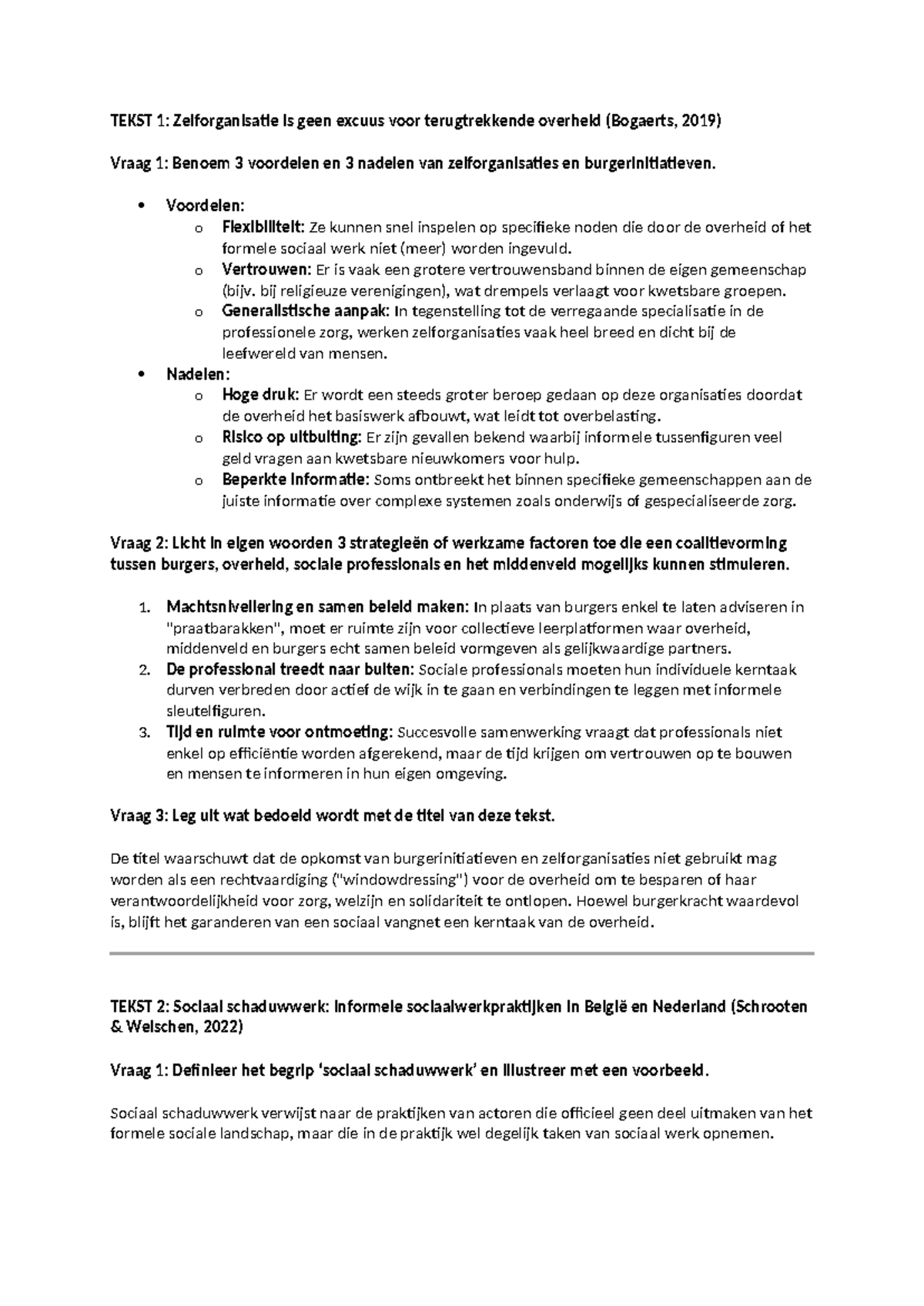 Reflectievragen over Formele en Informele Zorg: Voordelen, Nadelen en ...