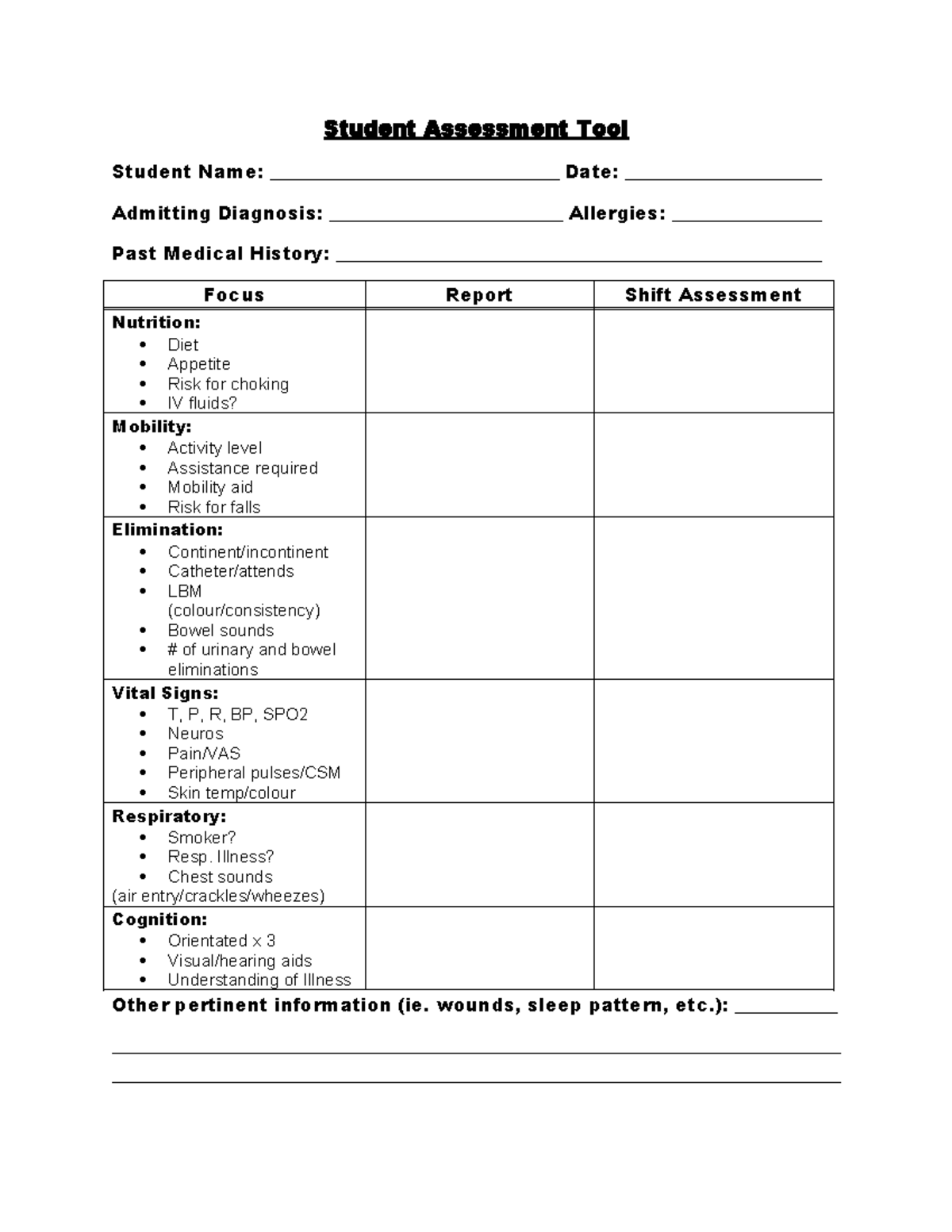 Student Assessment Tool: Revised Version for Clinical Use - Studocu