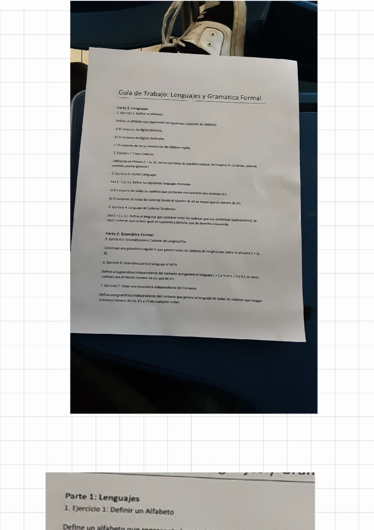 Guía de Trabajo: Lenguajes y Gramática Formal - Parte 1 y 2 240927 ...