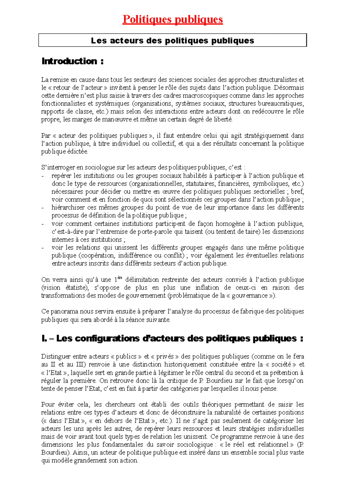Eval. des politiques publiques - Evaluation des politiques publiques ...