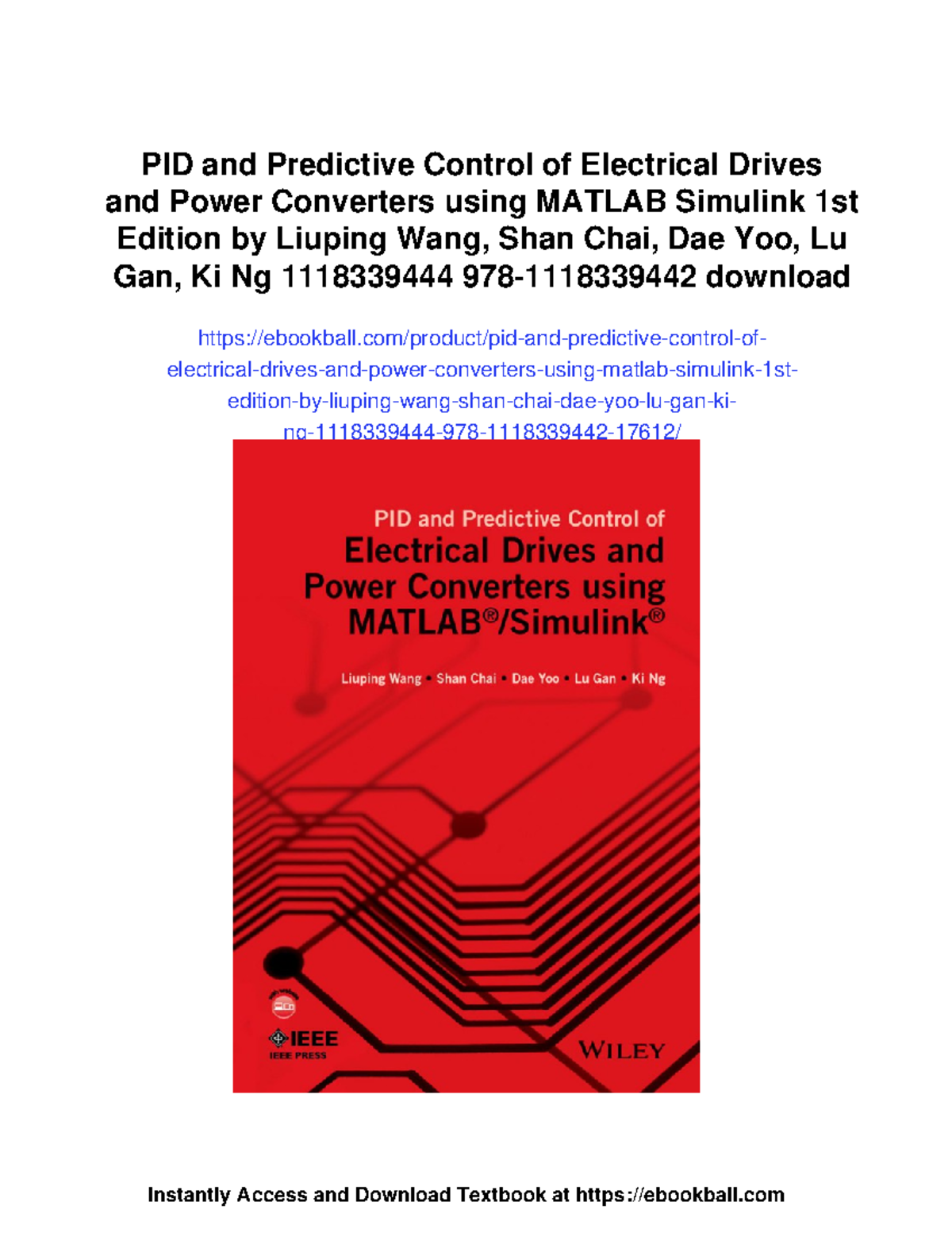 PID and Predictive Control of Electrical Drives & Power Converters ...