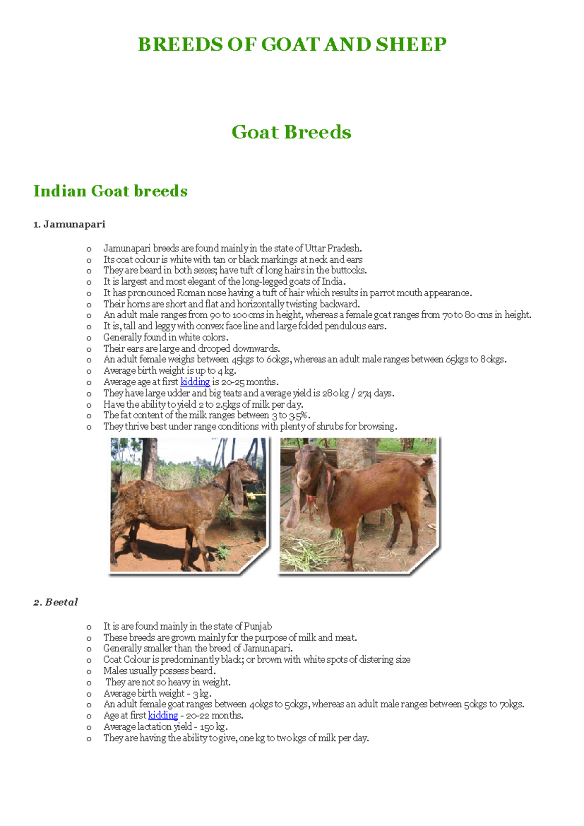 Breeds OF GOAT AND Sheep (JOY Queja) - BREEDS OF GOAT AND SHEEP Goat ...