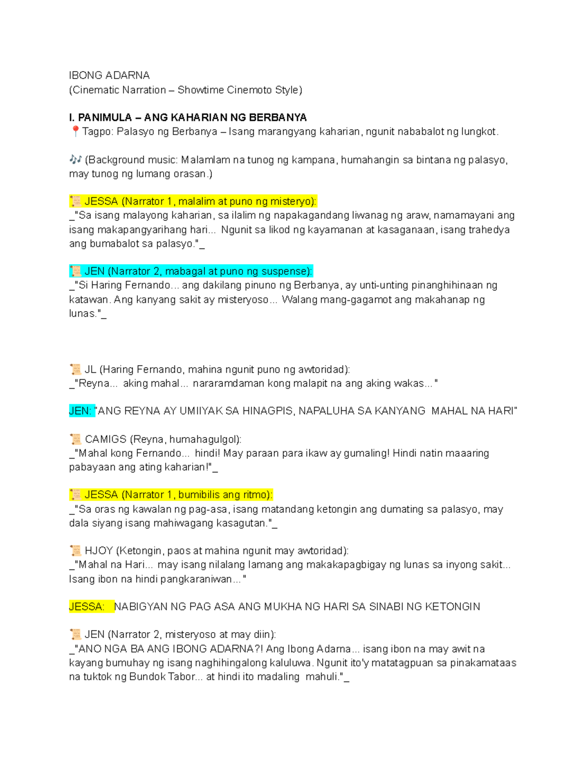 Ibong Adarna - IBONG ADARNA (Cinematic Narration – Showtime Cinemoto ...