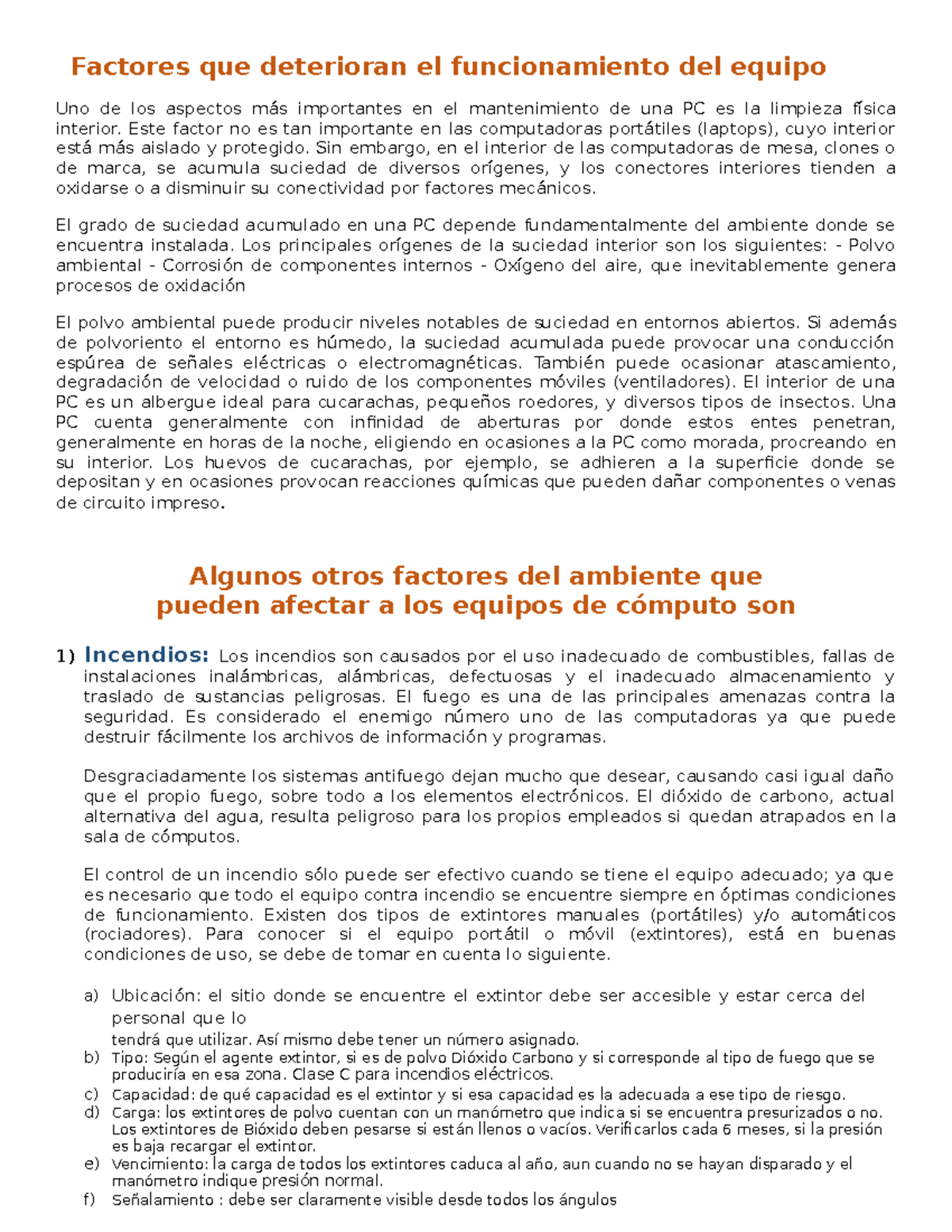 Factores de Falla en Equipos de Cómputo: Mantenimiento y Prevención ...