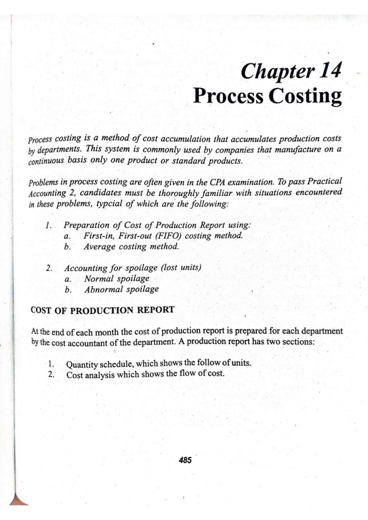 Practical Accounting 2: Chapter 14 Process Costing Review Guide - Studocu