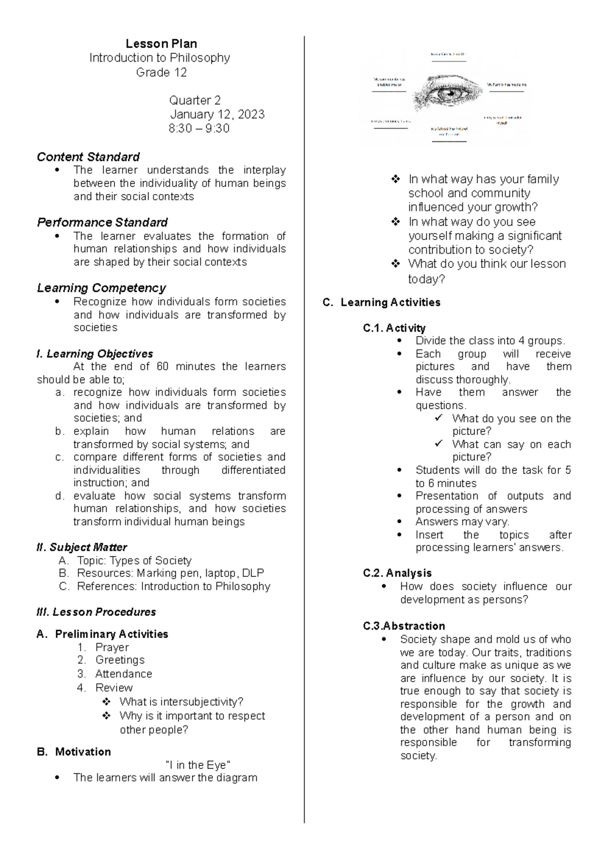 Final- Lesson-PLAN - N/a - Holy Cross of Davao College Sta. Ana Avenue ...