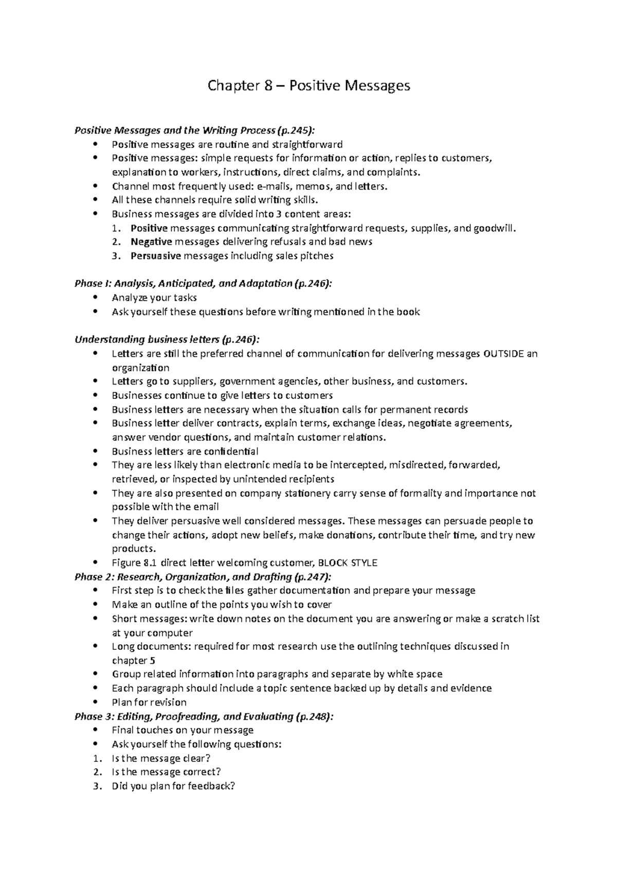 Chapter 8, 9, 10 Business Communication Process & Product (Guffey ...