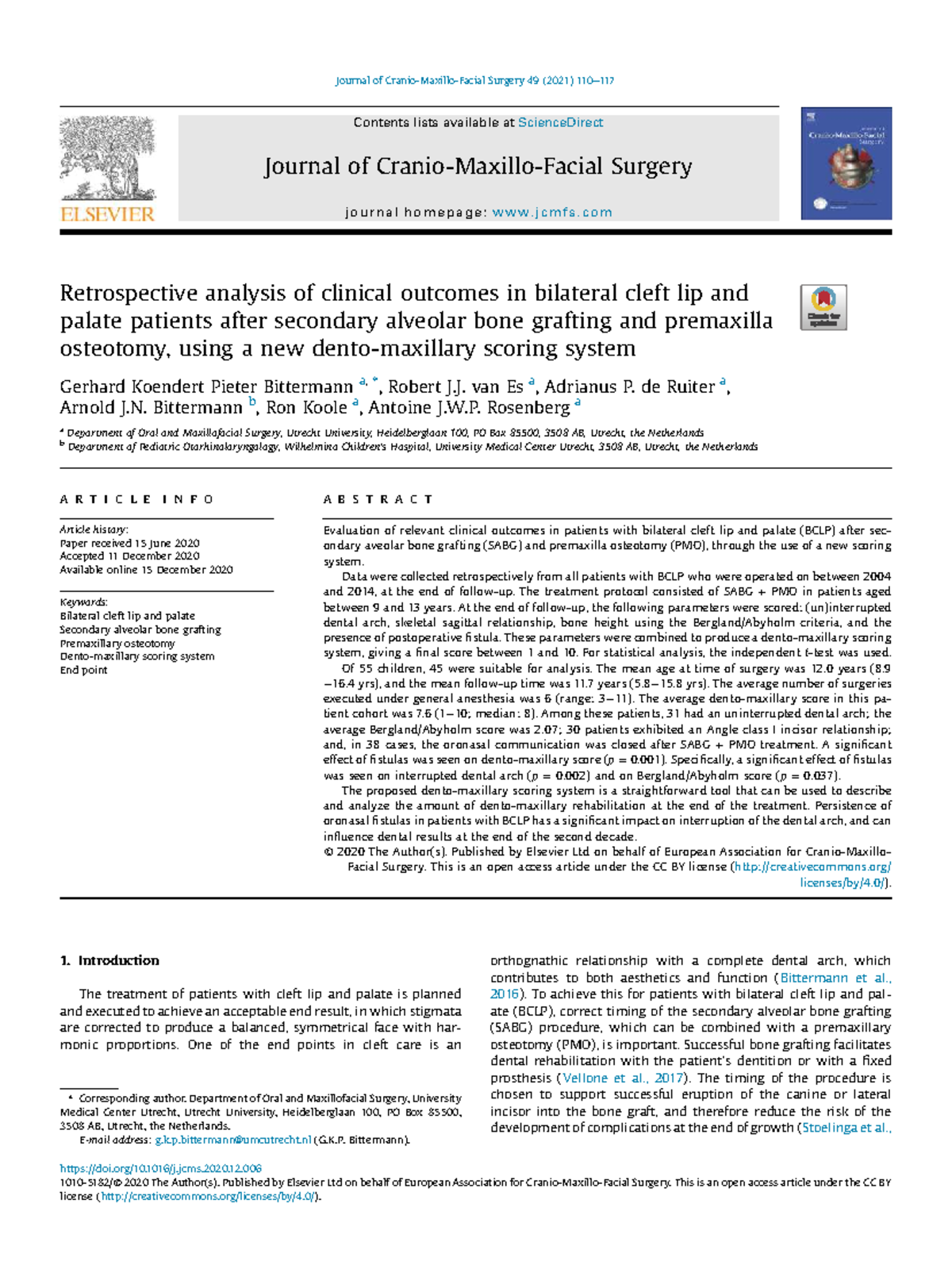 Retrospective Study on BCLP Outcomes Post-SABG & PMO (2021) - Studocu