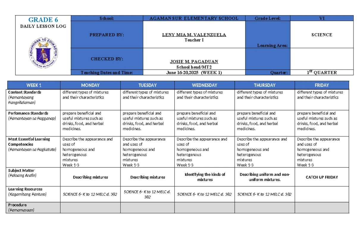Science 6 Q1 Mod 2 Lesson 4: Techniques for Separating Mixtures Using ...