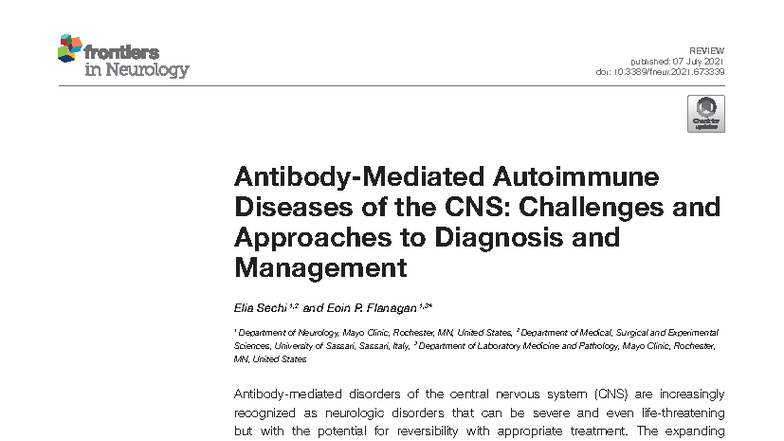 Autoimmune CNS Disorders: Diagnosis & Management Insights (SNC 251111 ...