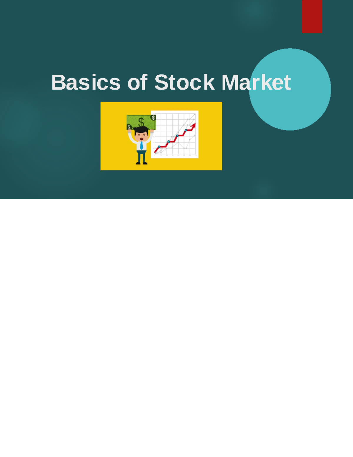 Basics of Stock Market PPT - Essentials & Trading Strategies - Studocu