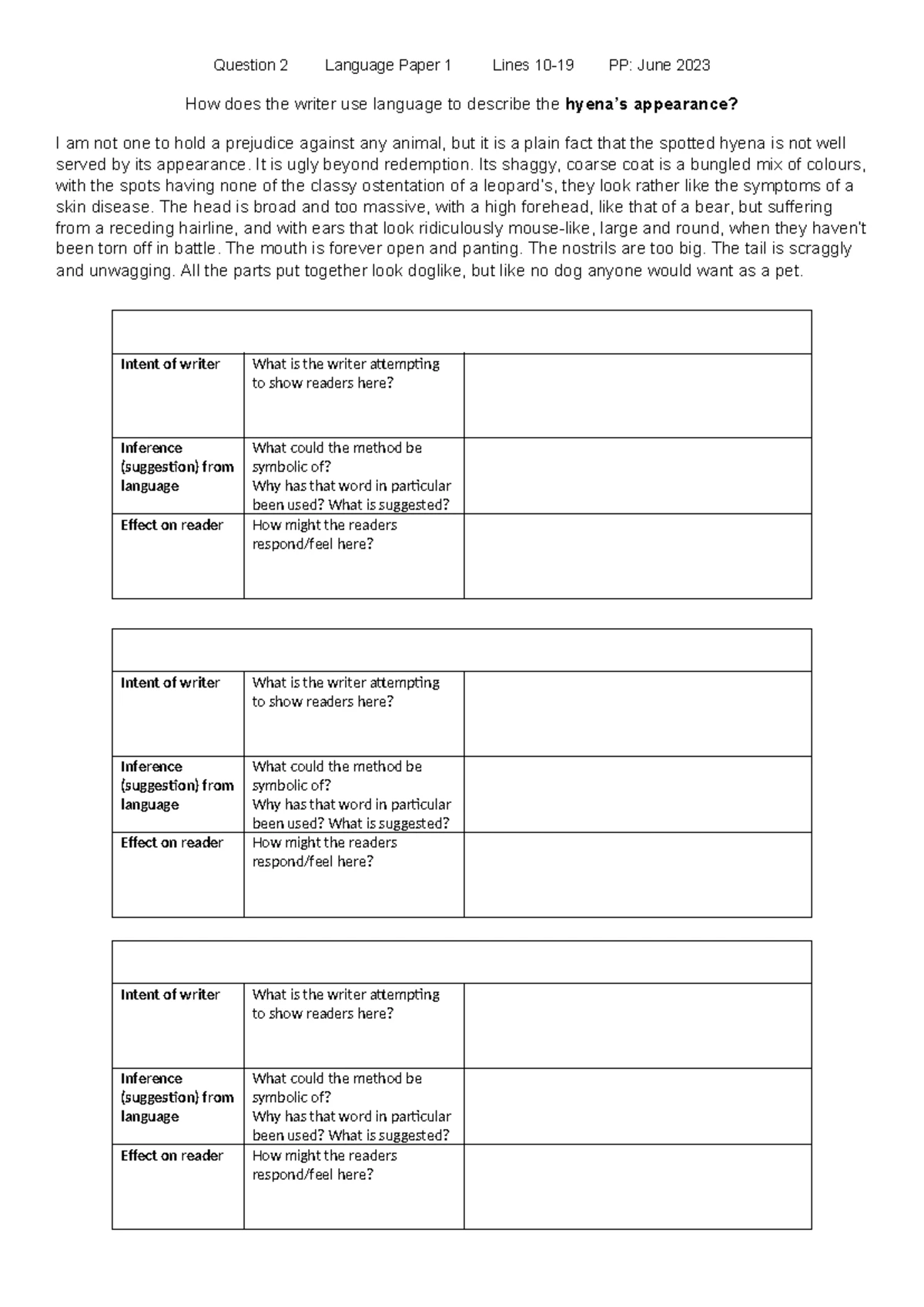 AQA GCSE ENGLISH LANGUAGE Paper 1 Nov 2024 - The Glass House Extract ...