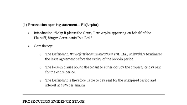 Prosecution Opening Statement for Moot Court P1 (Arpita) - Studocu
